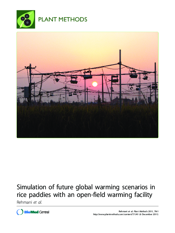 (PDF) Simulation of future global warming scenarios in rice paddies ...