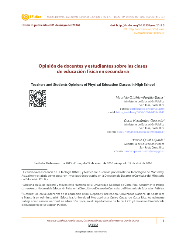 (PDF) Teachers and Students Opinions of Physical Education Classes in ...