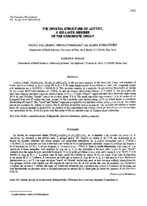 (PDF) The crystal structure of liottite, a six-layer member of the ...