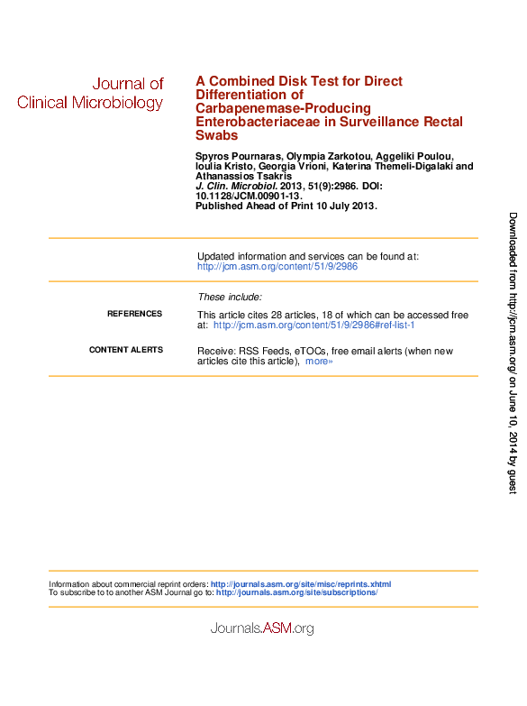 (PDF) A Combined Disk Test for Direct Differentiation of Carbapenemase ...