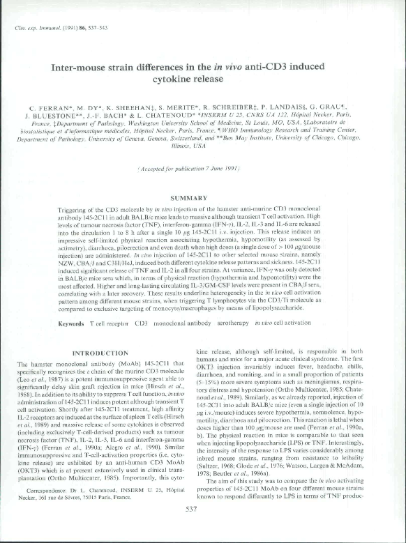 (PDF) Inter-mouse strain differences in the in vivo anti-CD3 induced ...