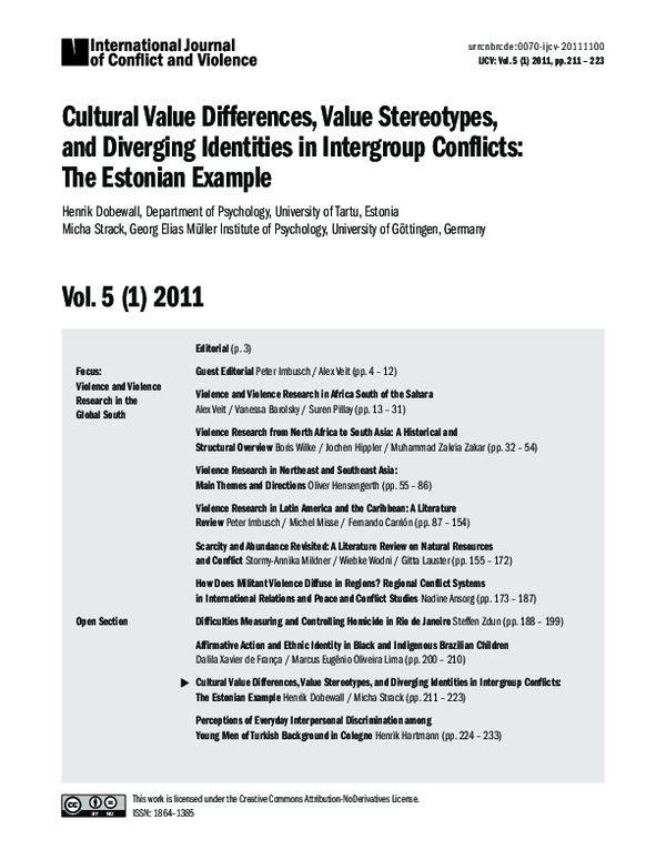 (PDF) Cultural Value Differences, Value Stereotypes, and Diverging ...