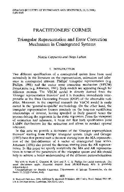 (PDF) PRACTITIONERS' CORNER:Triangular Representation and Error ...