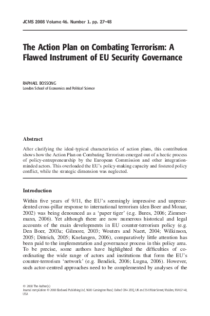 (PDF) The Action Plan on Combating Terrorism: A Flawed Instrument of EU ...