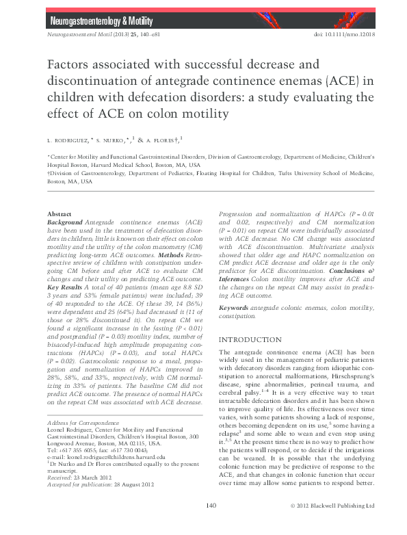 (PDF) Laparoscopic cecostomy button placement for the management of ...