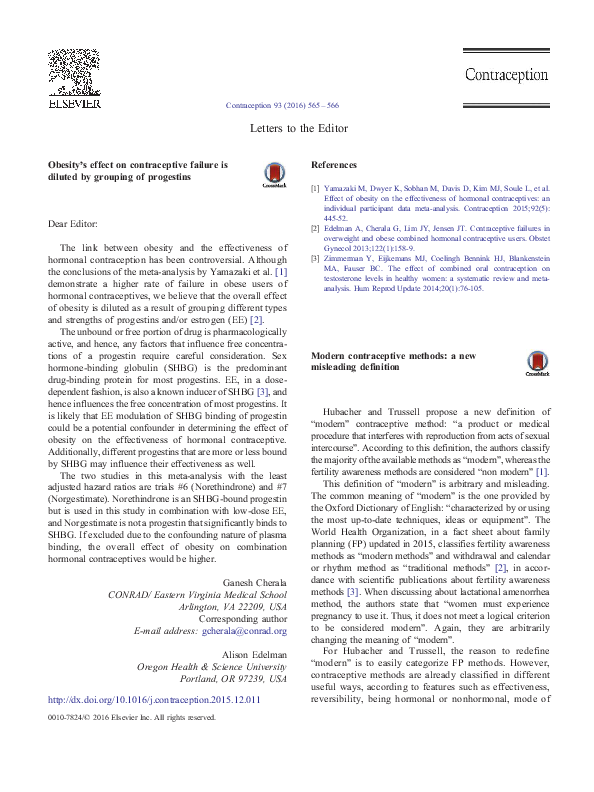 (PDF) Modern contraceptive methods: a new misleading definition