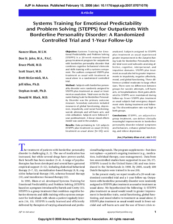 (PDF) Systems Training for Emotional Predictability and Problem Solving ...