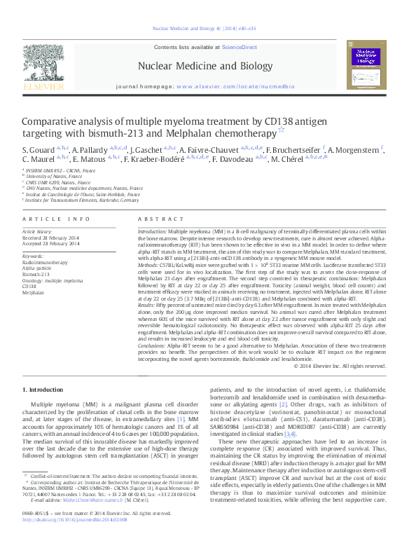(PDF) Comparative analysis of multiple myeloma treatment by CD138 ...