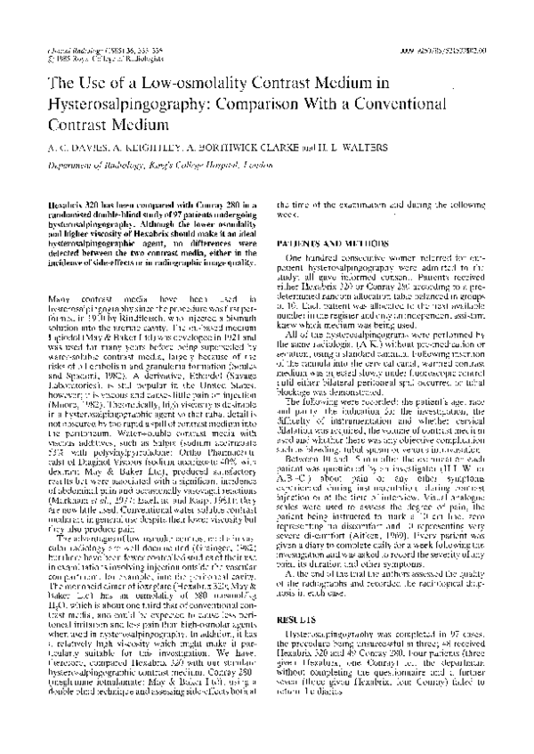 (PDF) The use of a low-osmolality contrast medium in ...