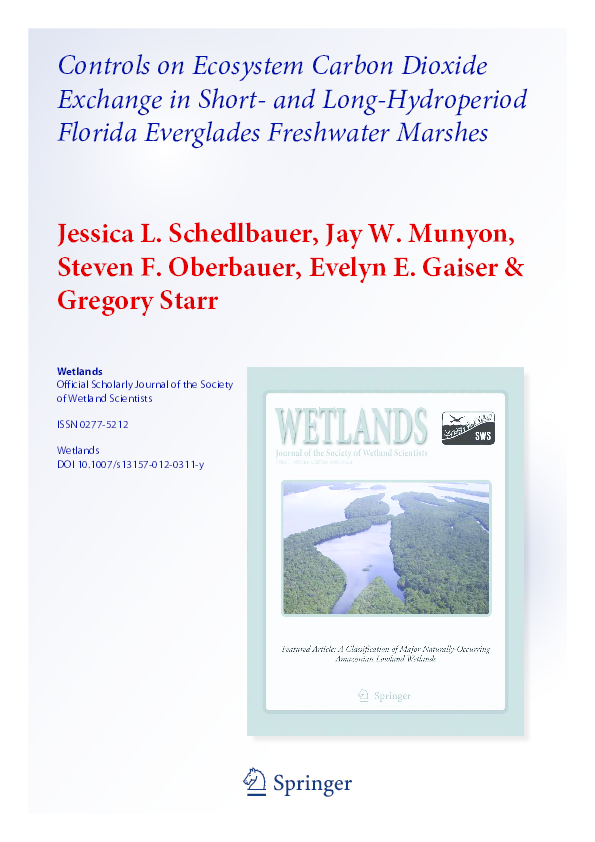 (PDF) Controls on Ecosystem Carbon Dioxide Exchange in Short- and Long ...
