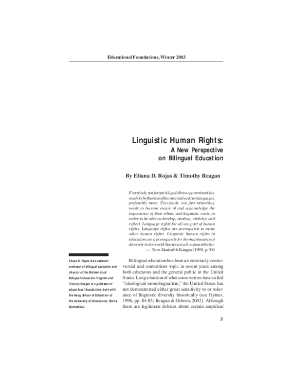 Linguistic Human Rights