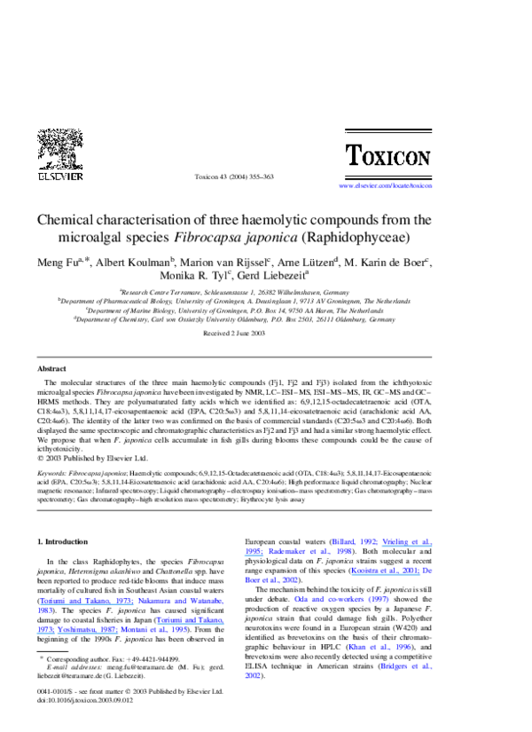 (PDF) Temperature responses of three Fibrocapsa japonica strains ...
