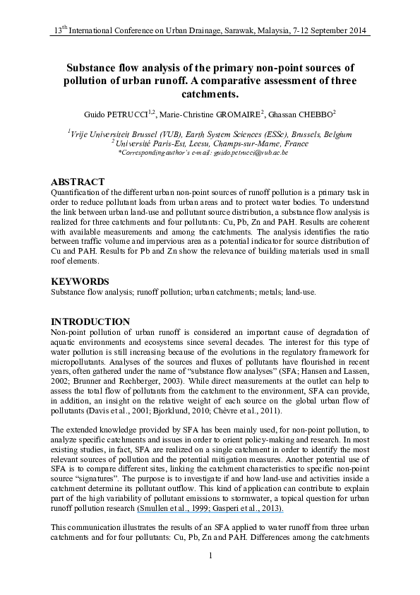 (PDF) Substance flow analysis of the primary non-point sources of ...