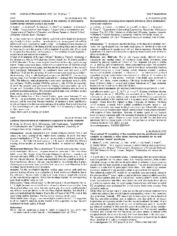 (PDF) Mechanobiology at healing bone-implant interfaces: strain ...