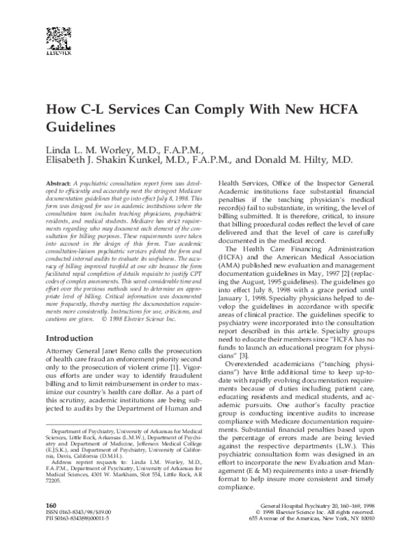 (PDF) How C-L Services Can Comply With New HCFA Guidelines