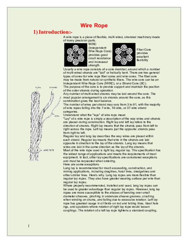 (DOC) Wire Rope