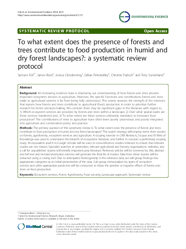 (PDF) To what extent does the presence of forests and trees contribute ...