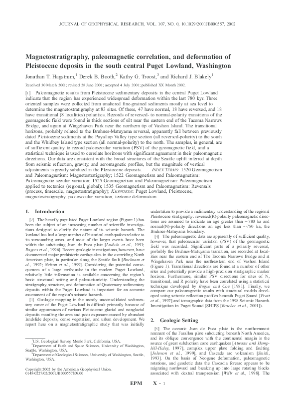 (PDF) Magnetostratigraphy, paleomagnetic correlation, and deformation ...