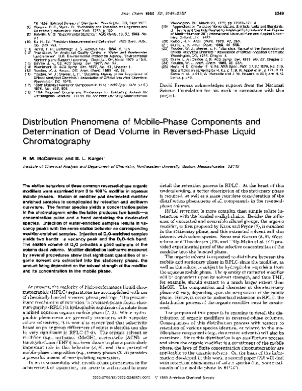 (PDF) Distribution phenomena of mobile-phase components and ...
