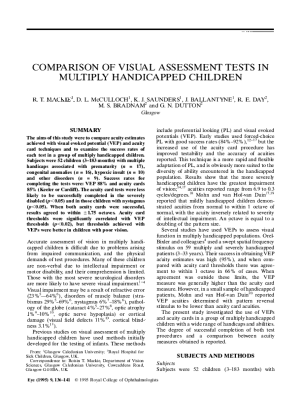 (PDF) Comparison of visual assessment tests in multiply handicapped ...