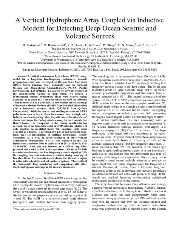 (PDF) A vertical hydrophone array coupled via inductive modem for ...