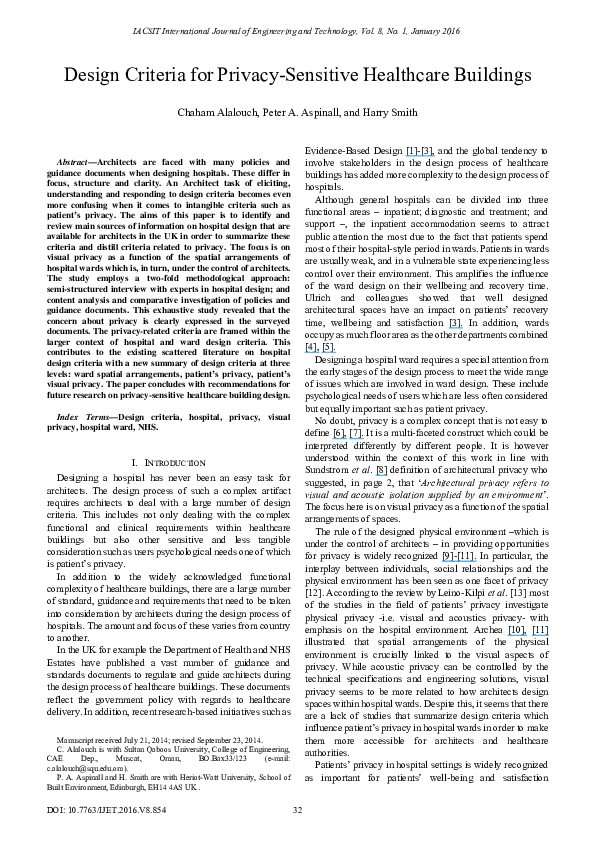 (PDF) Health Building Note 00-01 General design guidance for healthcare ...