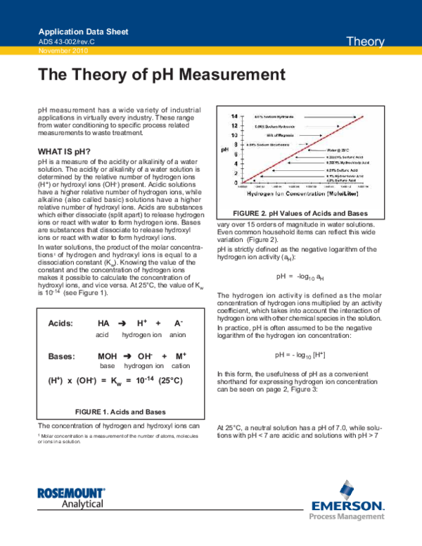 (PDF) FIGURE 1. Acids and Bases FIGURE 2. pH Values of Acids and Bases ...