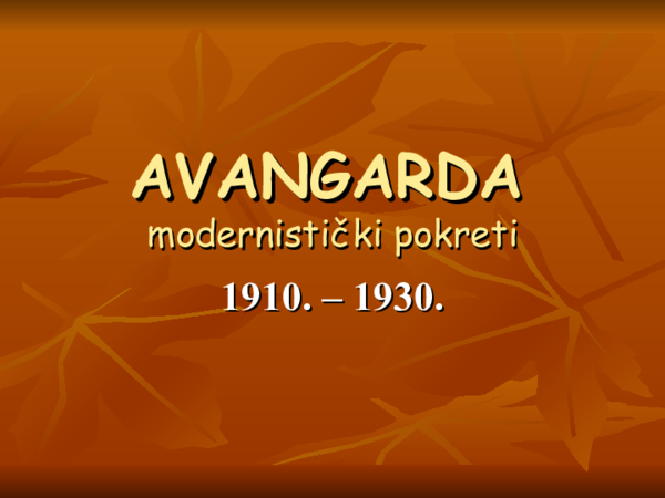 (PPT) avangarda