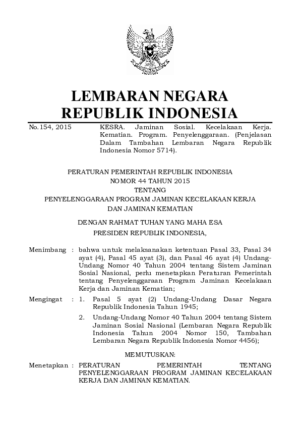 LEMBARAN NEGARA REPUBLIK INDONESIA