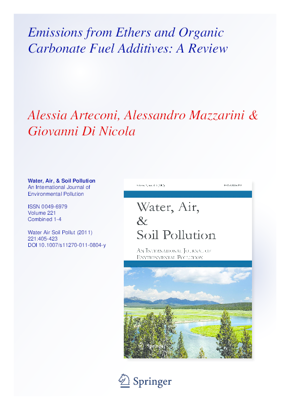 (PDF) Emissions from Ethers and Organic Carbonate Fuel Additives: A Review