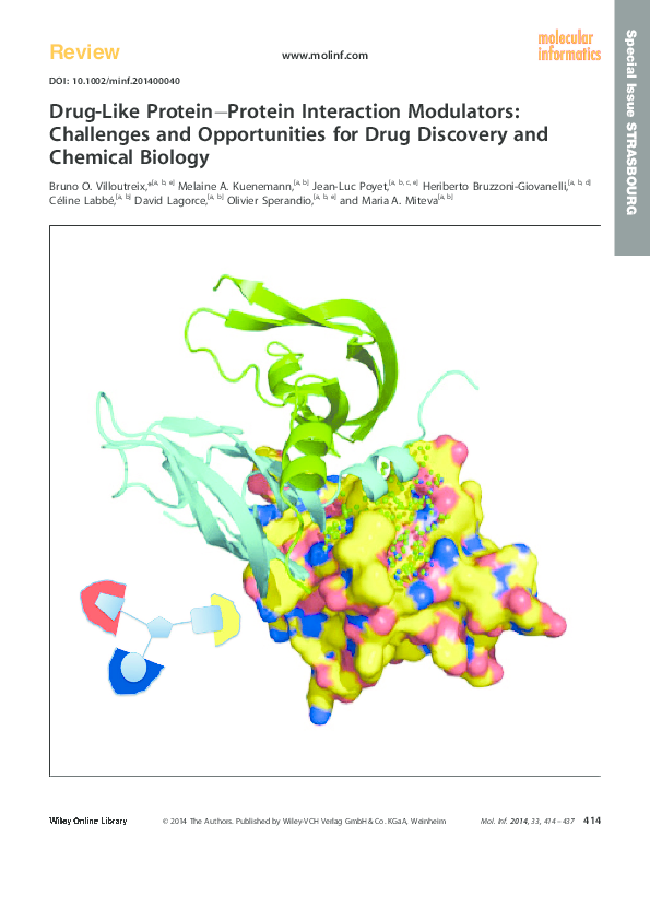 (PDF) Drug-Like Protein Protein Interaction Modulators: Challenges and ...