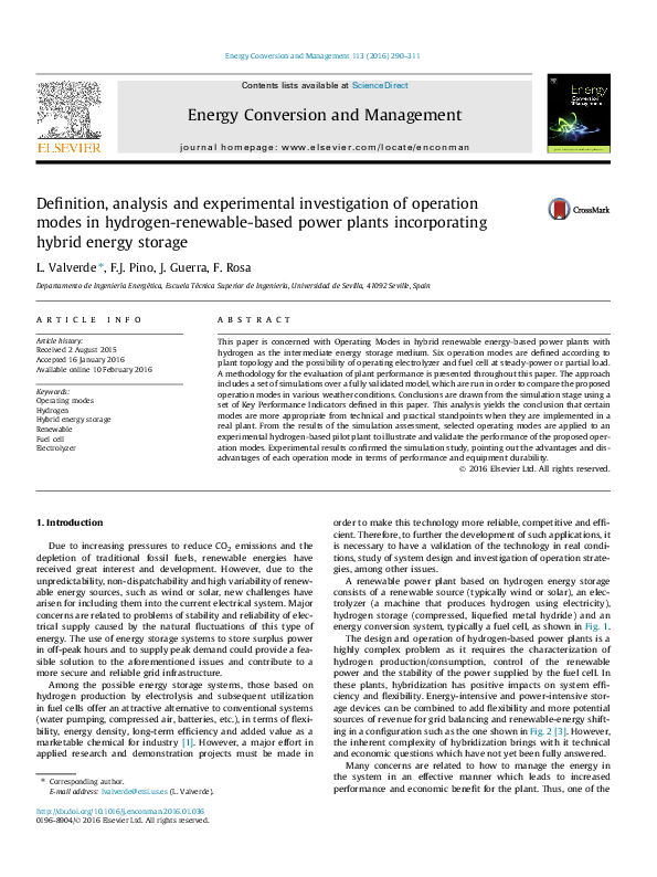 (PDF) Investigating Operation Modes in Hydrogen-Based Power Plants