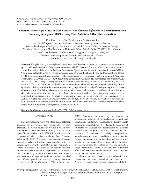 (PDF) Electron microscope study of gall extract from Quercus infectoria ...
