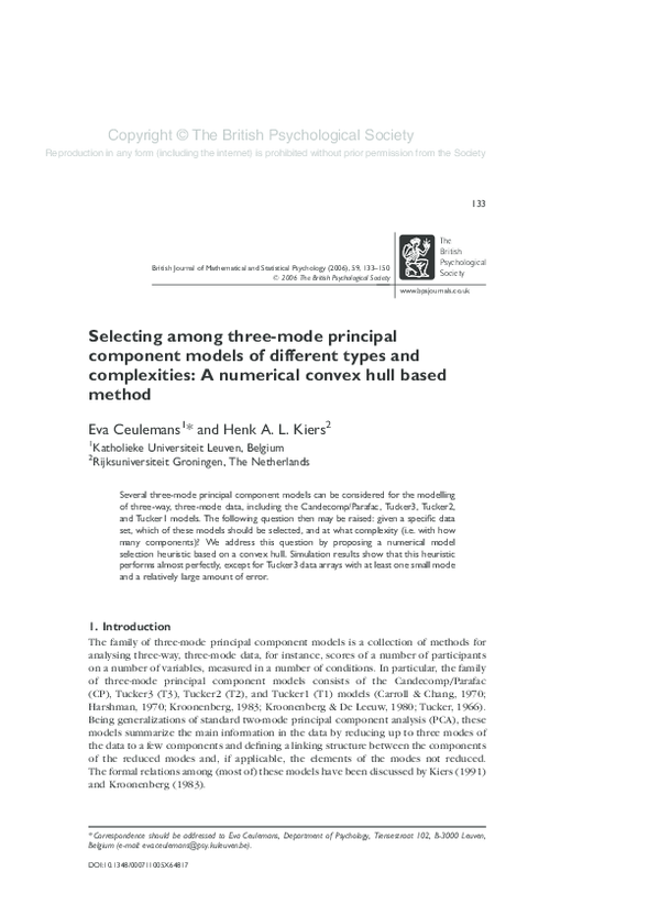 (PDF) Selecting among three-mode principal component models of different types and complexities ...