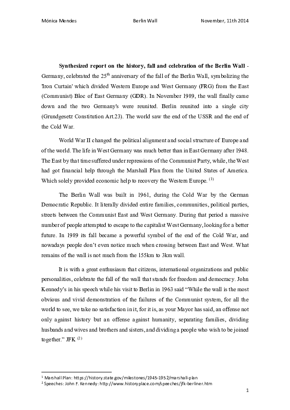 (PDF) Synthesized Report on the History, Fall and Celebration of the ...