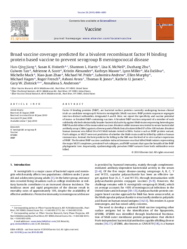 (PDF) Broad vaccine coverage predicted for a bivalent recombinant ...