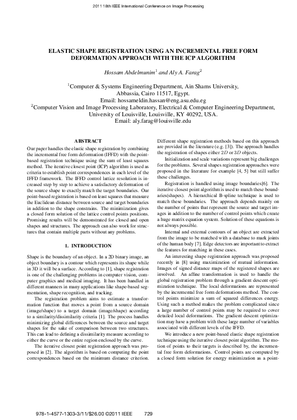 (PDF) Elastic Shape Registration Using an Incremental Free Form Deformation Approach with the ...