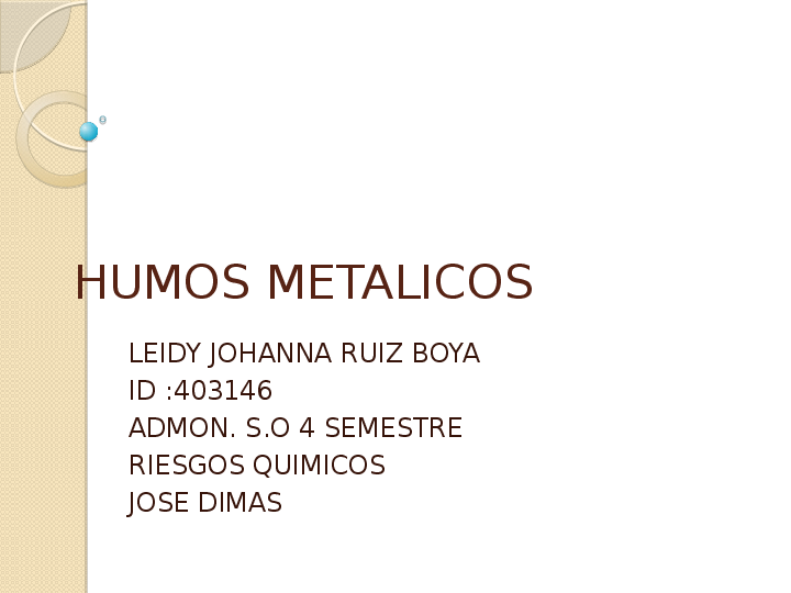 (PPT) HUMOS METALICOS LEIDY RUIZ