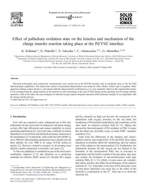 (PDF) Effect of palladium oxidation state on the kinetics and mechanism ...