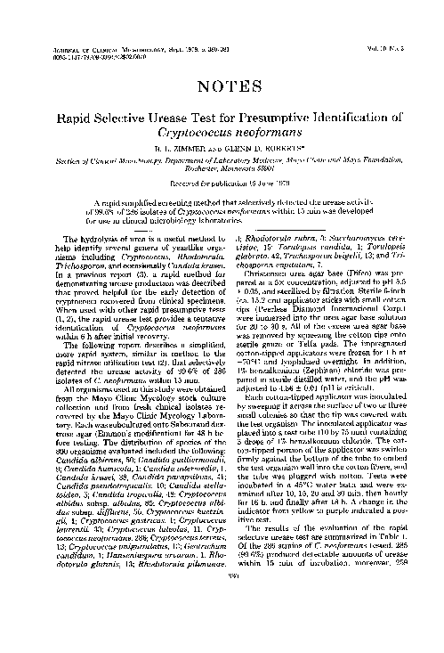 (PDF) Rapid selective urease test for presumptive identification of ...