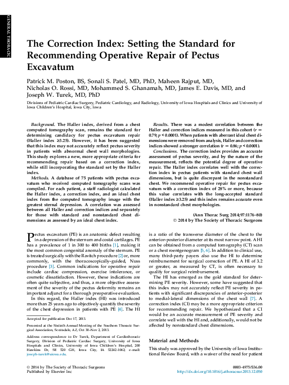 (PDF) The Correction Index: Setting the Standard for Recommending ...