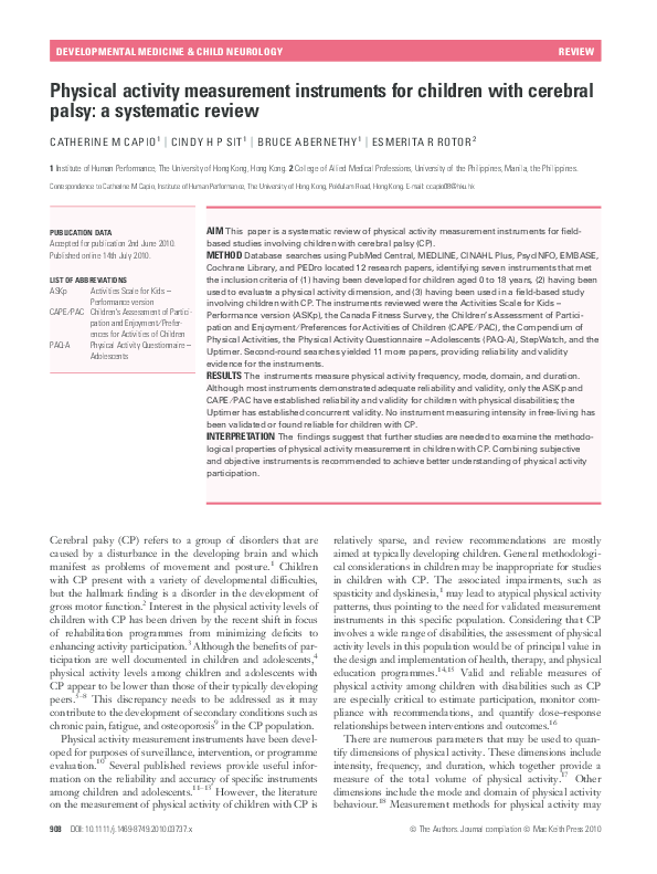 (PDF) ‘Physical activity measurement instruments for children with ...