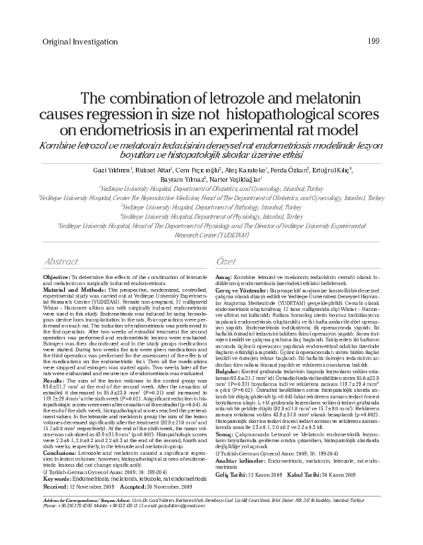 (PDF) The combination of letrozole and melatonin causes regression in ...
