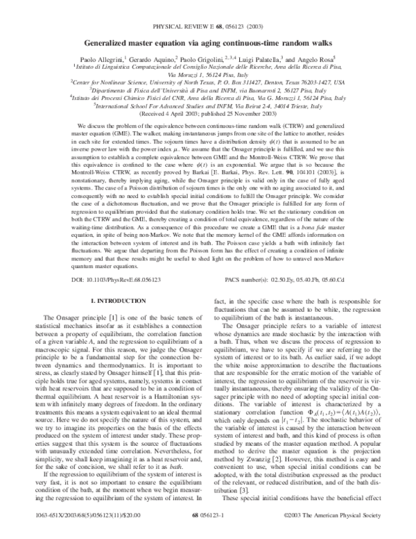 (PDF) Breakdown of the Onsager principle as a sign of aging