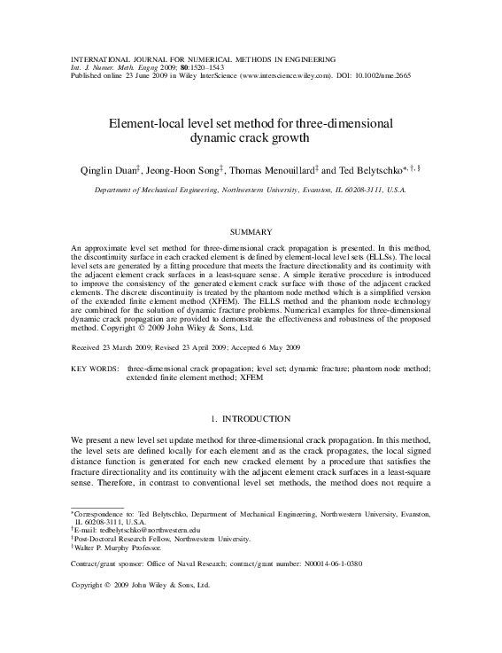 (PDF) Element-local level set method for three-dimensional dynamic ...