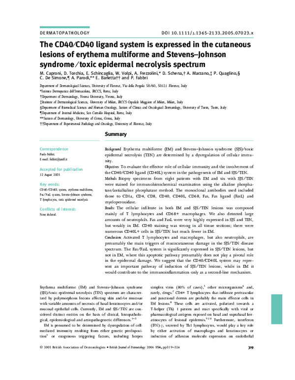 (PDF) The CD40/CD40 ligand system is expressed in the cutaneous lesions ...