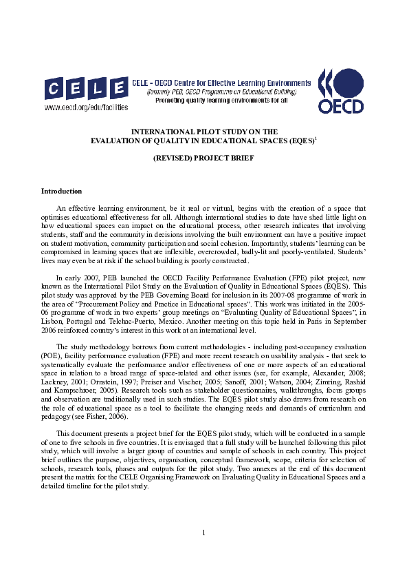 (DOC) international pilot study on the evaluation of quality in ...