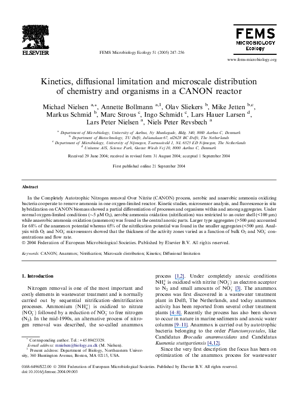 (PDF) Kinetics, diffusional limitation and microscale distribution of ...