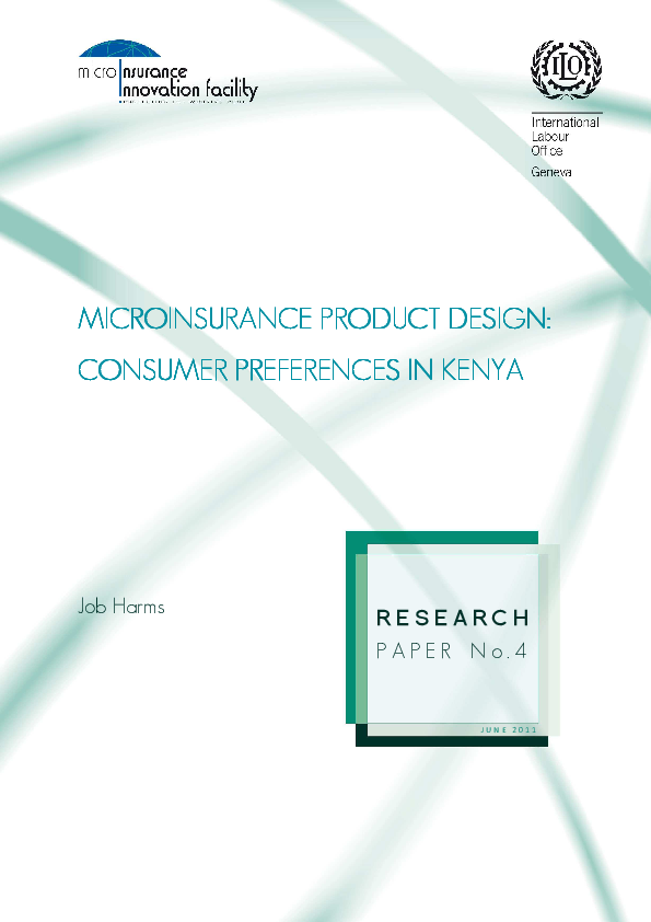 (PDF) Microinsurance product design: consumer preferences in Kenya
