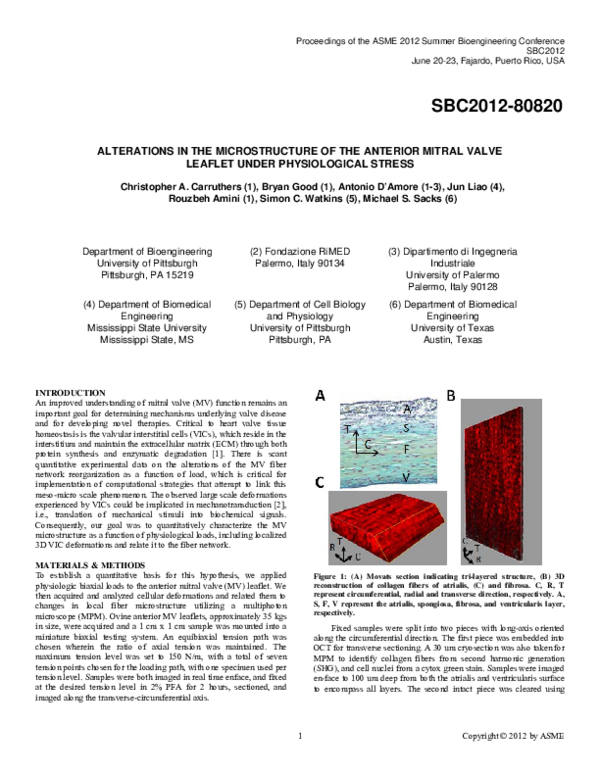 (PDF) Alterations in the microstructure of the anterior mitral valve ...